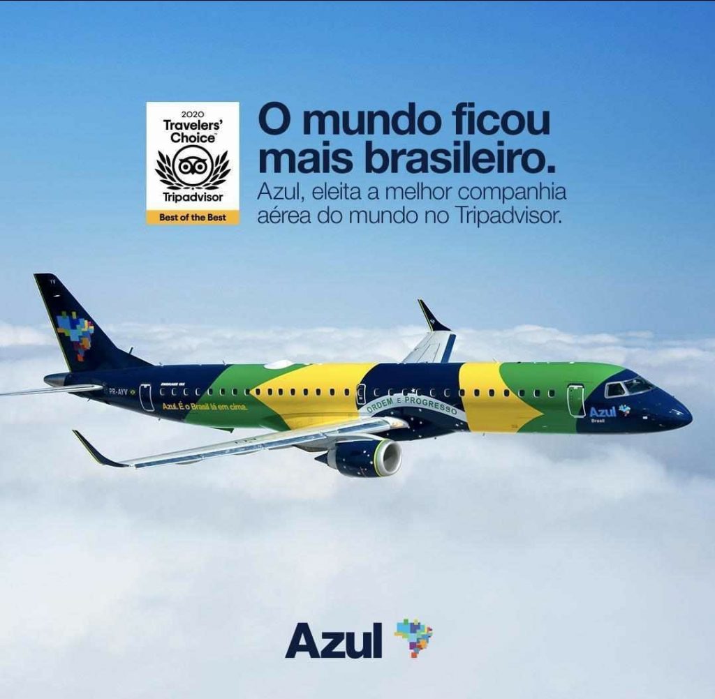 Azul torna-se a 1ª brasileira eleita Melhor Companhia Aérea do Mundo ...